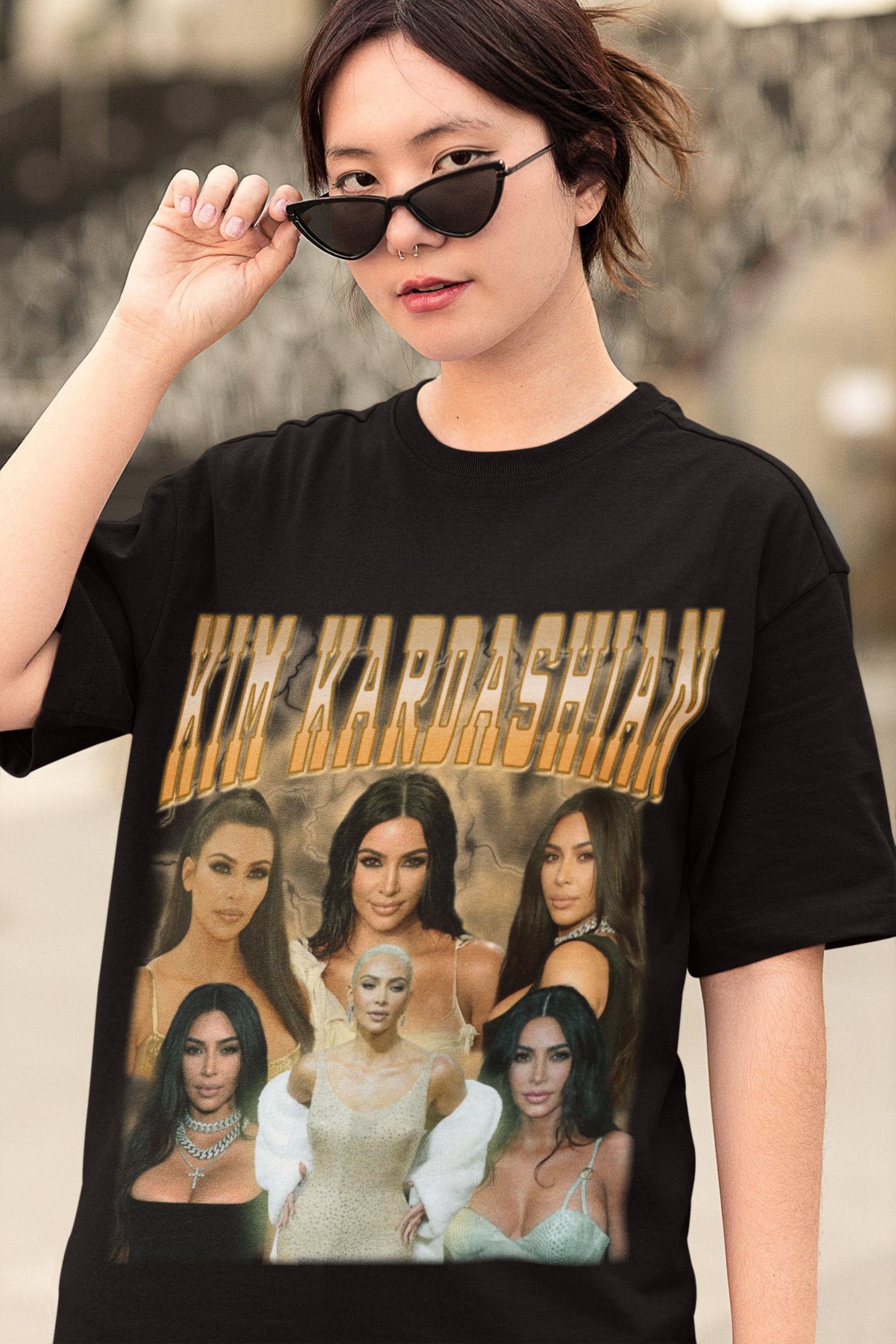Kim Kardashianretro Shirt, Kim Kardashian Vintage Print T-shirt, Kim ...