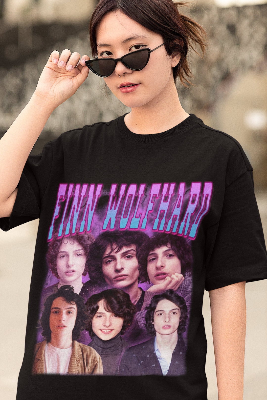 Finn Wolfhard Retro Shirt, Finn Wolfhard Vintage Print 90's T-shirt ...