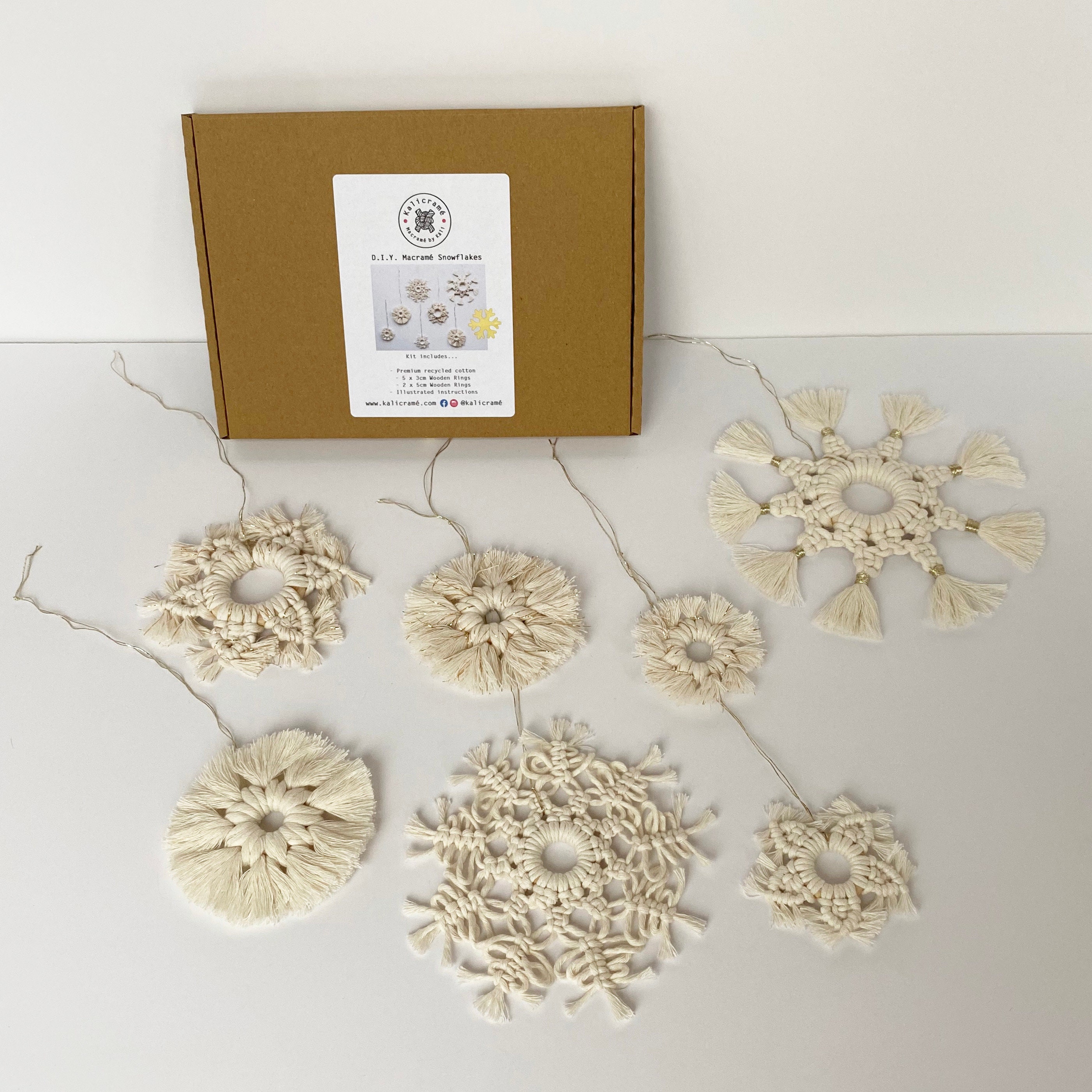 D.I.Y. Macrame Snowflakes - Seven - Etsy UK