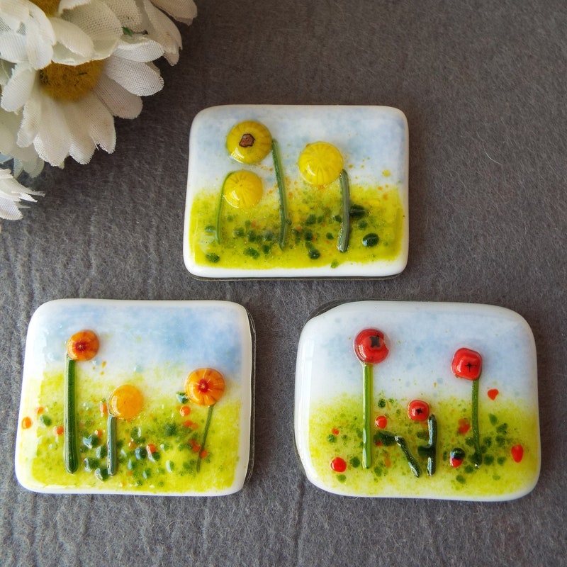 Fused Glass Magnets - Etsy