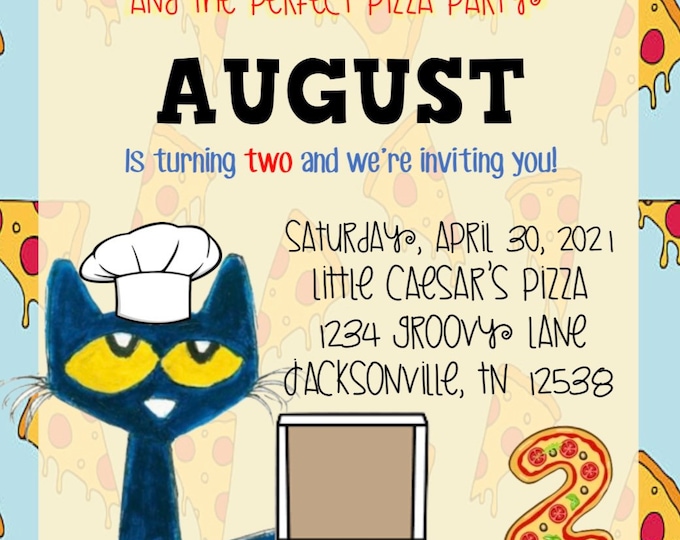 Pete the Cat Perfect Pizza Party - Etsy
