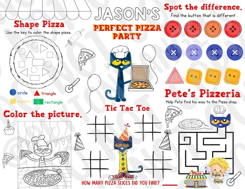 Pete the Cat Coloring Sheet - Etsy