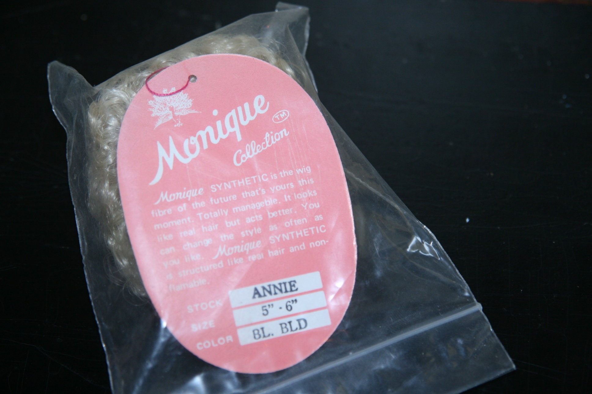 MONIQUE Doll Wig "annie" Size 5-6 Model 106 - BLONDE Cap of Curls - New ...