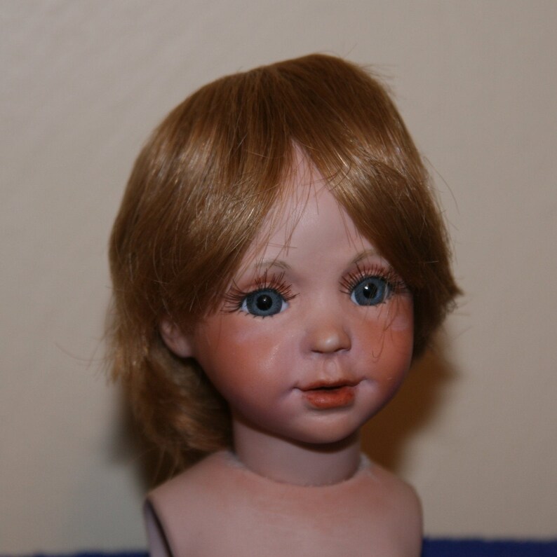 Human Hair Doll Wig Made in France Strawberry Blonde Size 0 Georgette ...
