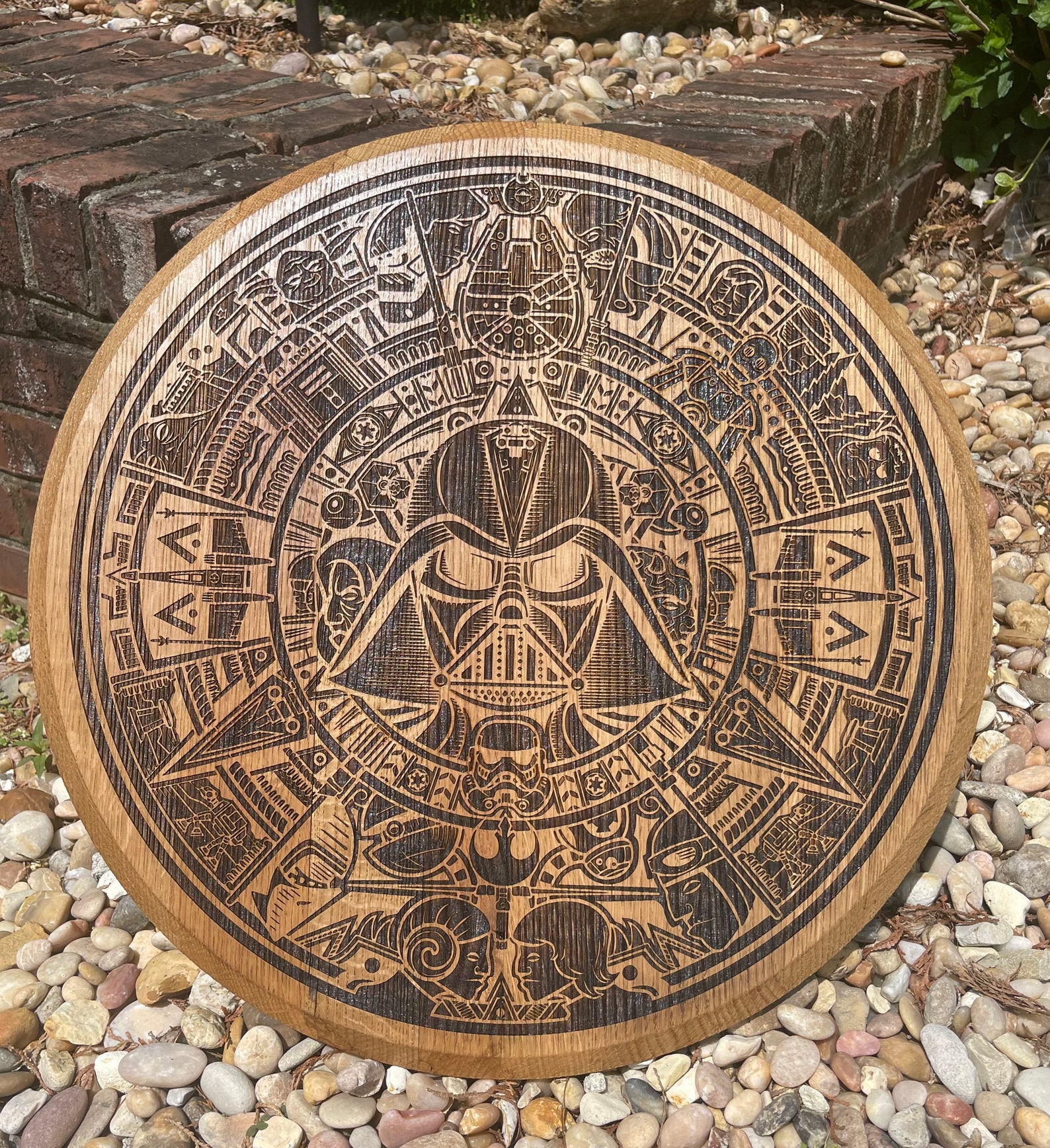Star Wars Mayan Calendar/ Bourbon Barrel Lid - Etsy