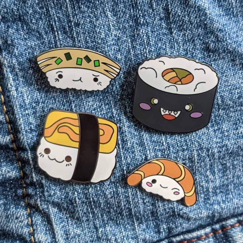Cute Enamel Pins Sushi - Etsy