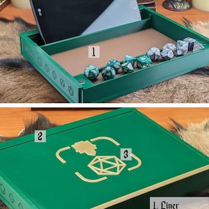 Dice Tray W/ Magnetic Lid | Customizable Color Scheme | Dice Rolling ...