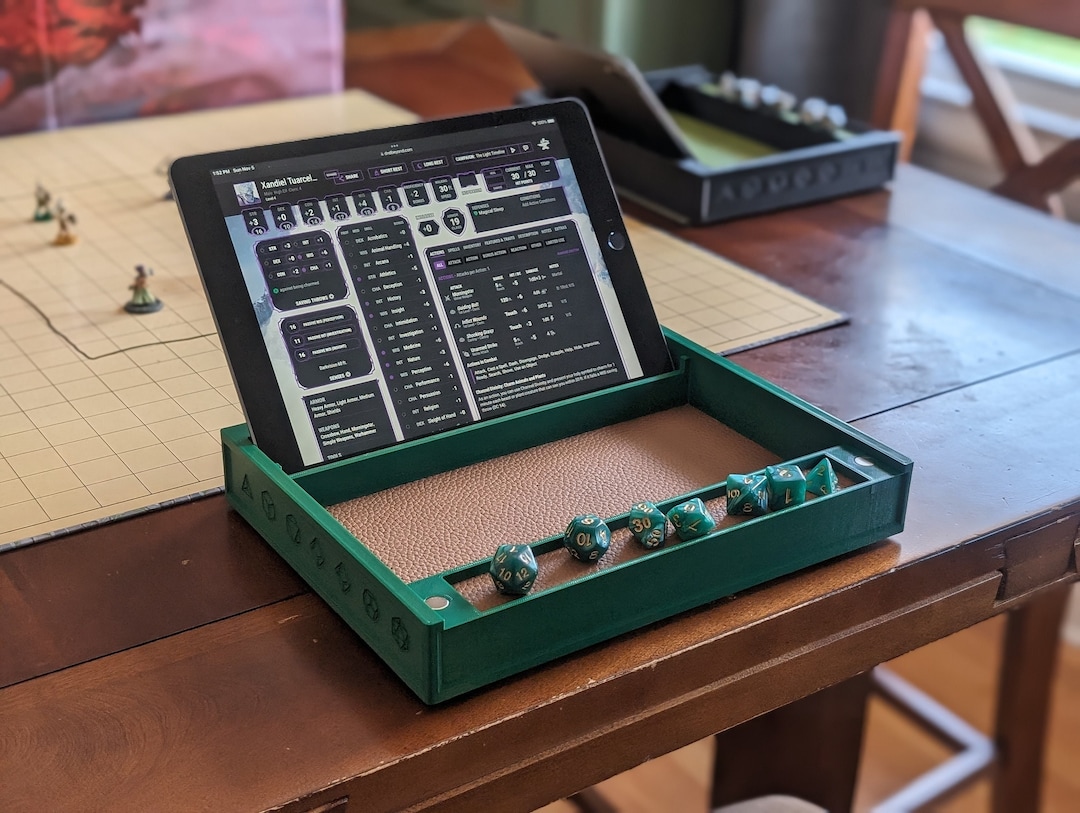 Dice Tray W/ Magnetic Lid | Customizable Color Scheme | Dice Rolling ...