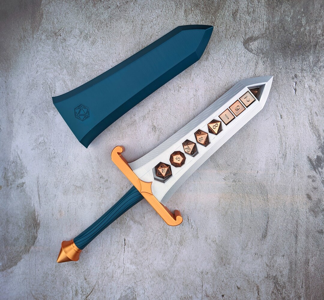 Dice Holding Sword | Customizable Color Scheme | Dice Included! | 9-die ...