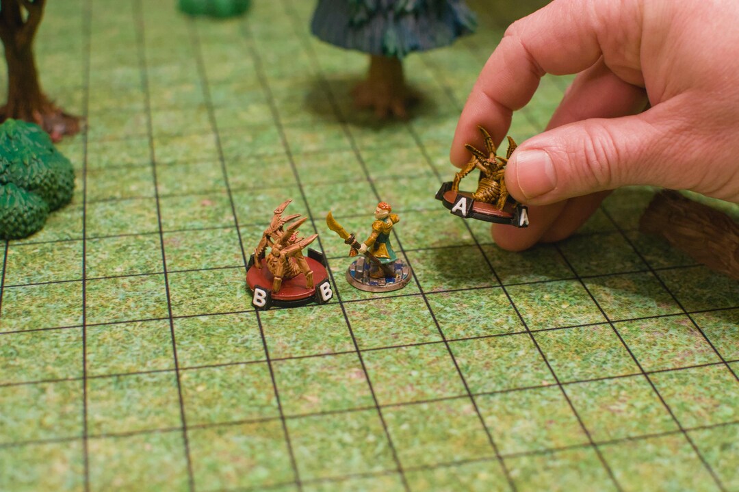 Labeled D&D Miniature Bases A–Z | Clip-on Enemy Tracker Rings for Grid ...