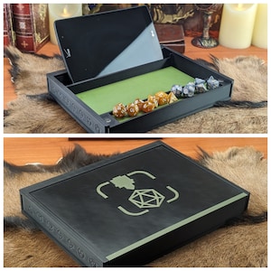 Dice Tray W/ Magnetic Lid | Customizable Color Scheme | Dice Rolling ...