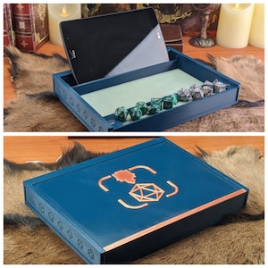Dice Tray W/ Magnetic Lid | Customizable Color Scheme | Dice Rolling ...