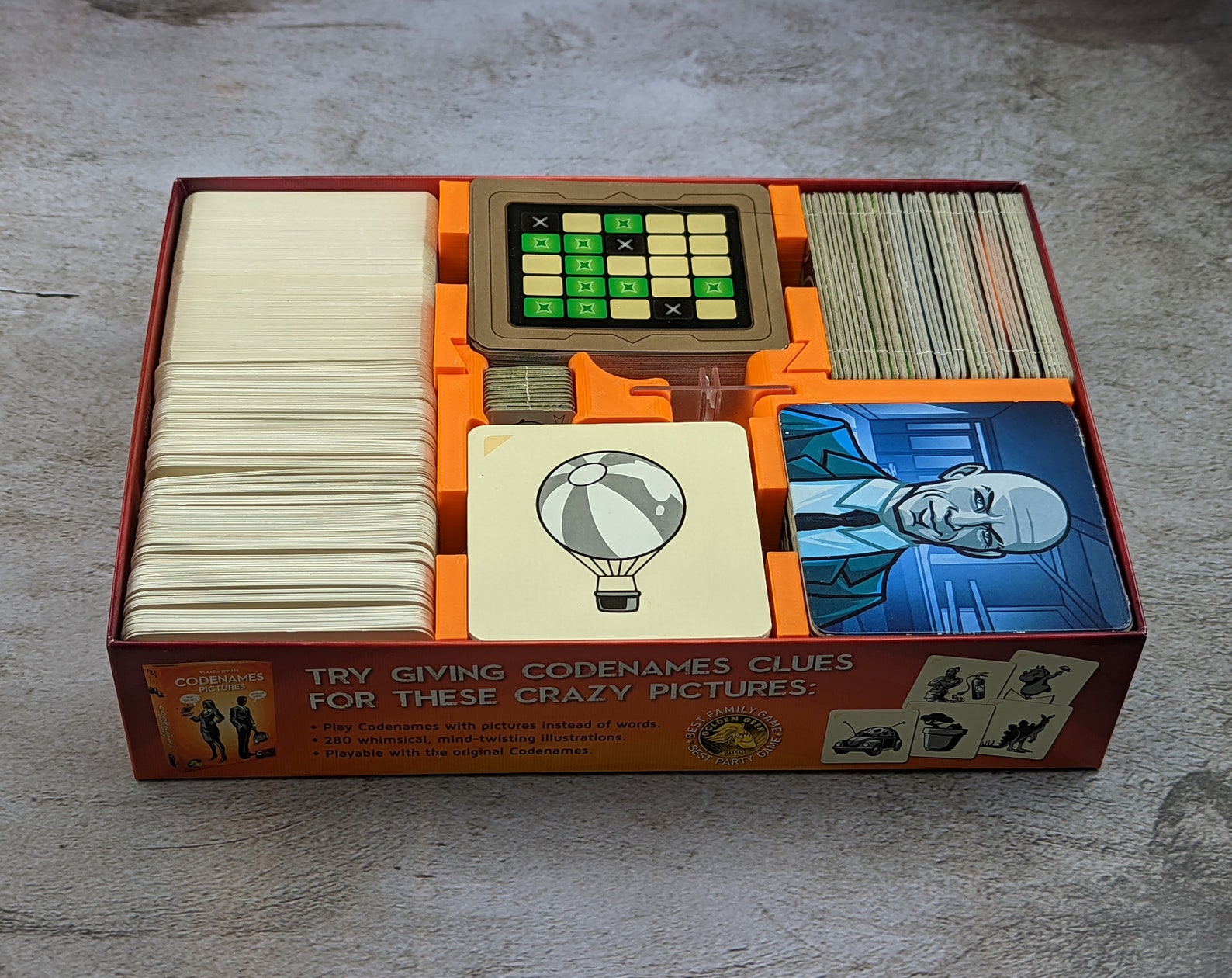 Codenames 3-in-1 Game Organizer for Original, Pictures, and Duet | 3D ...