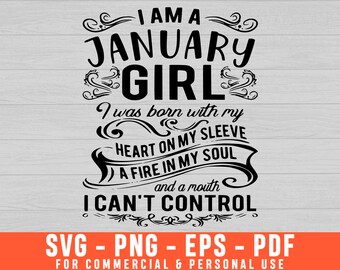 January Birthday Svg | Etsy