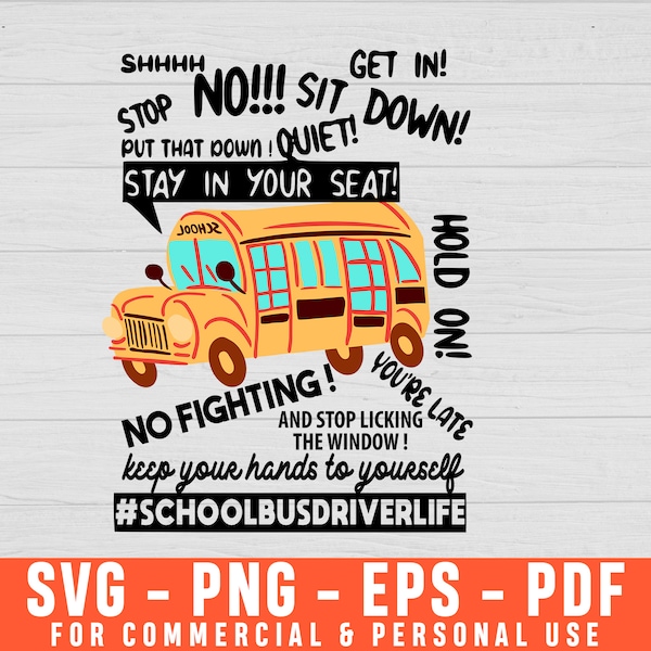 Bus Driver Svg - Etsy