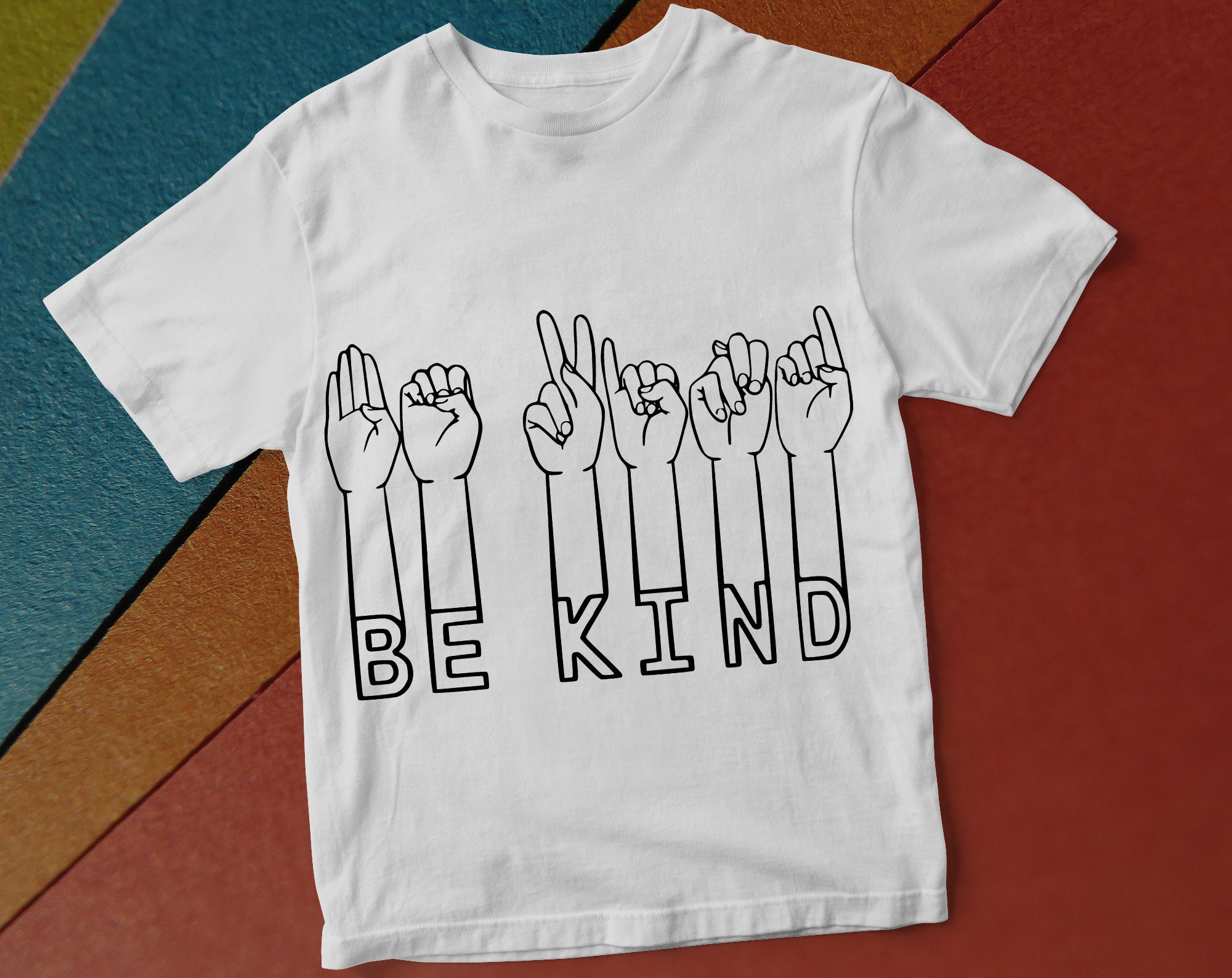 Be Kind Hand Sign Language Teachers Melanin Interpreter Svg | Etsy