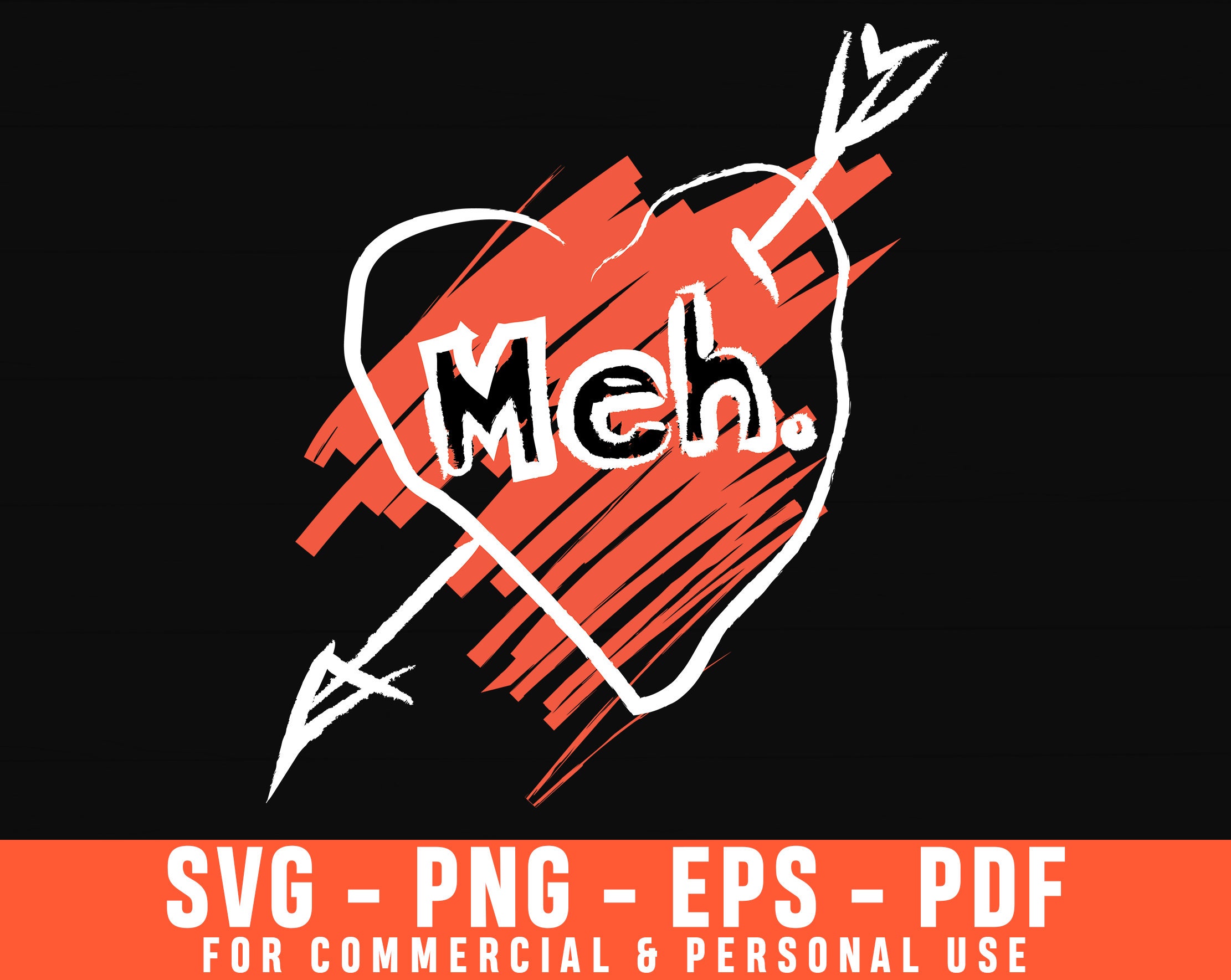 Meh Svg Heart Svg Valentines Day Svg Valentines Svg Xoxo | Etsy