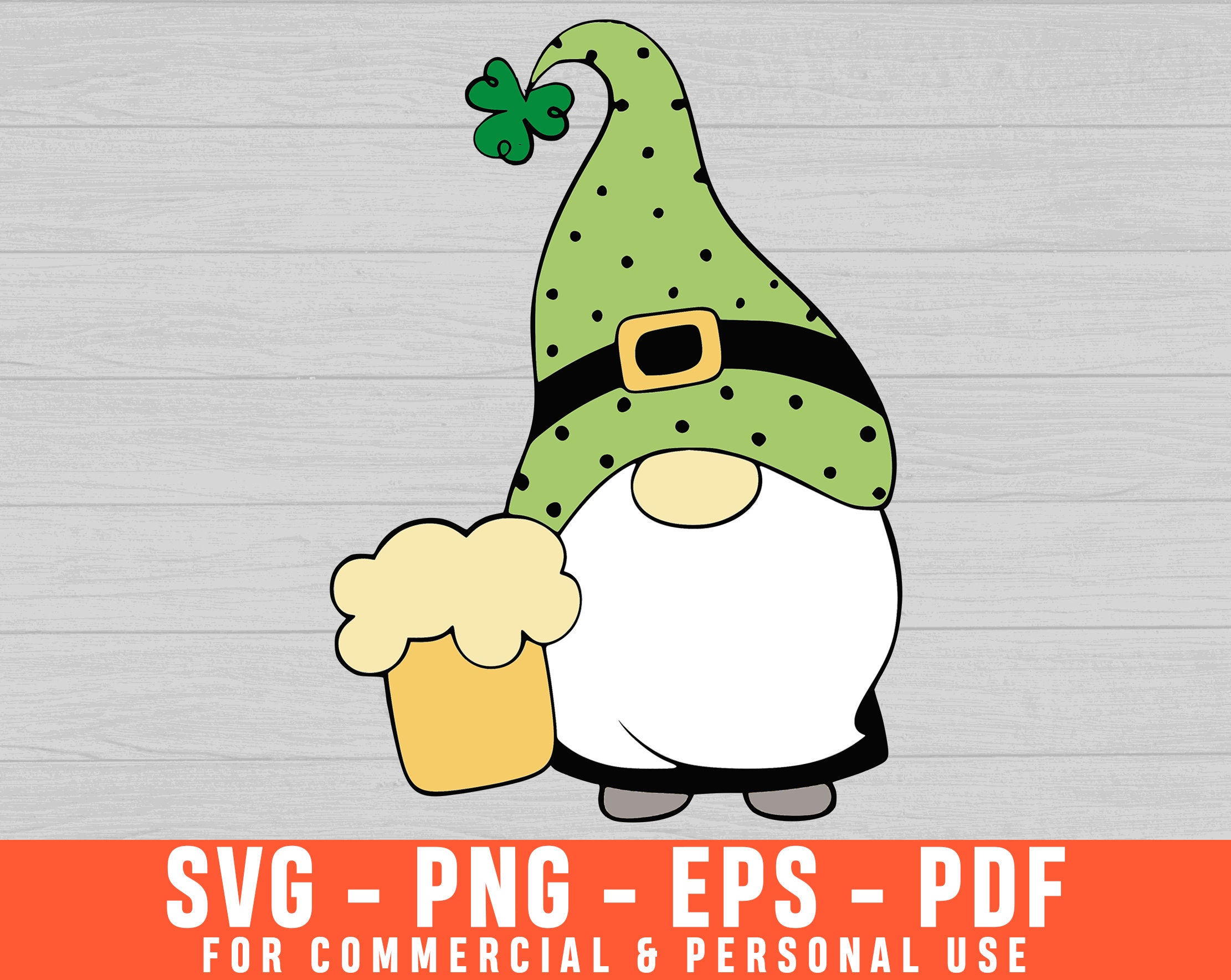 Green Gnome Holding Beer Svg Drinking Svg St Patricks Day Etsy