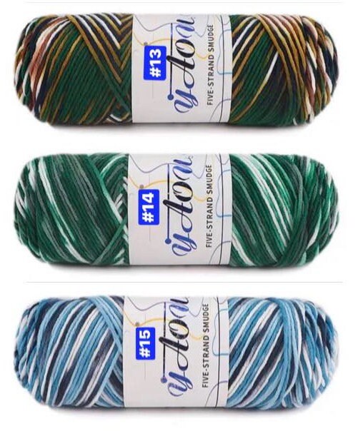 5 Ply Variegated Segmented Yarn in Bundle Available in 10 Rolls =1 Lot ...