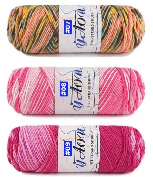 5 Ply Variegated Segmented Yarn in Bundle Available in 10 Rolls 1 Lot ...