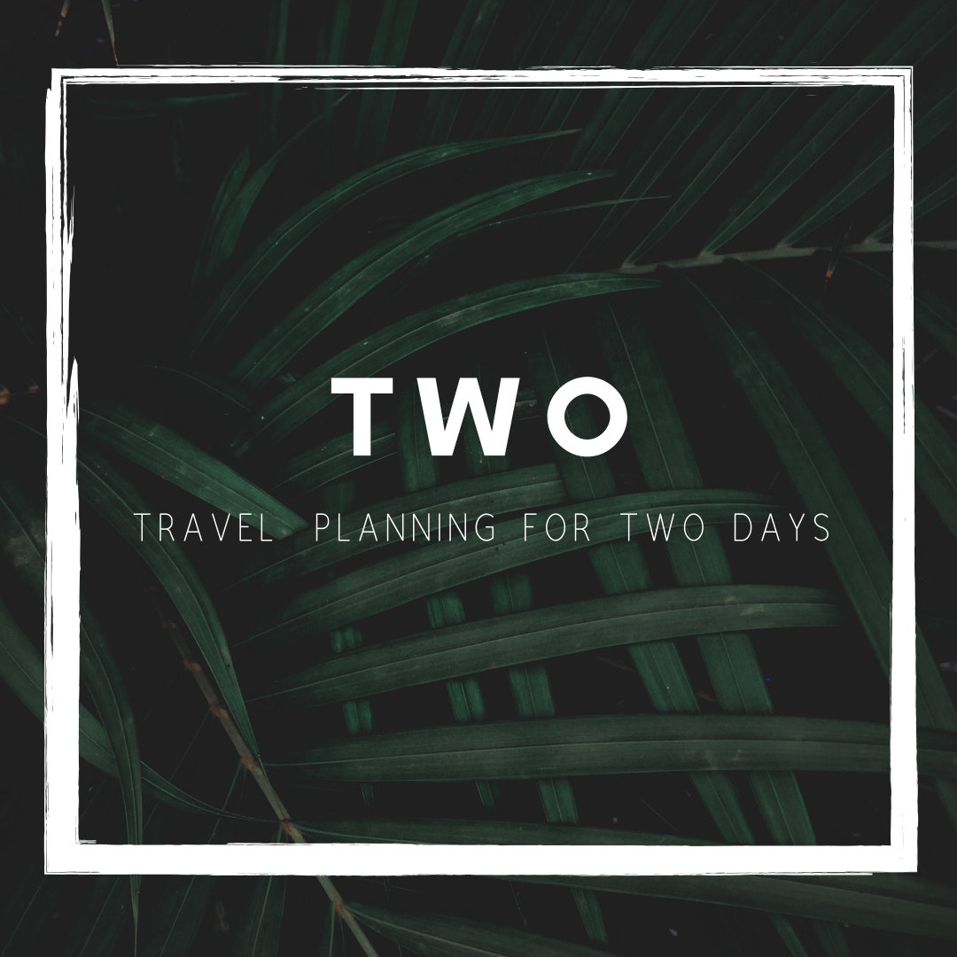Two Day Personalized Travel Planning - Etsy