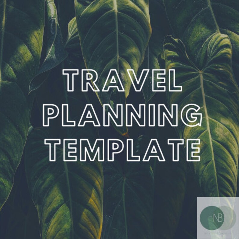 Travel Planning Template Editable - Etsy