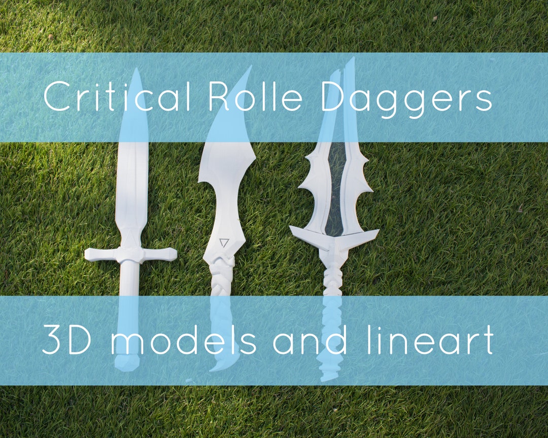Critical Role Dagger Lineart and 3D Models - Etsy