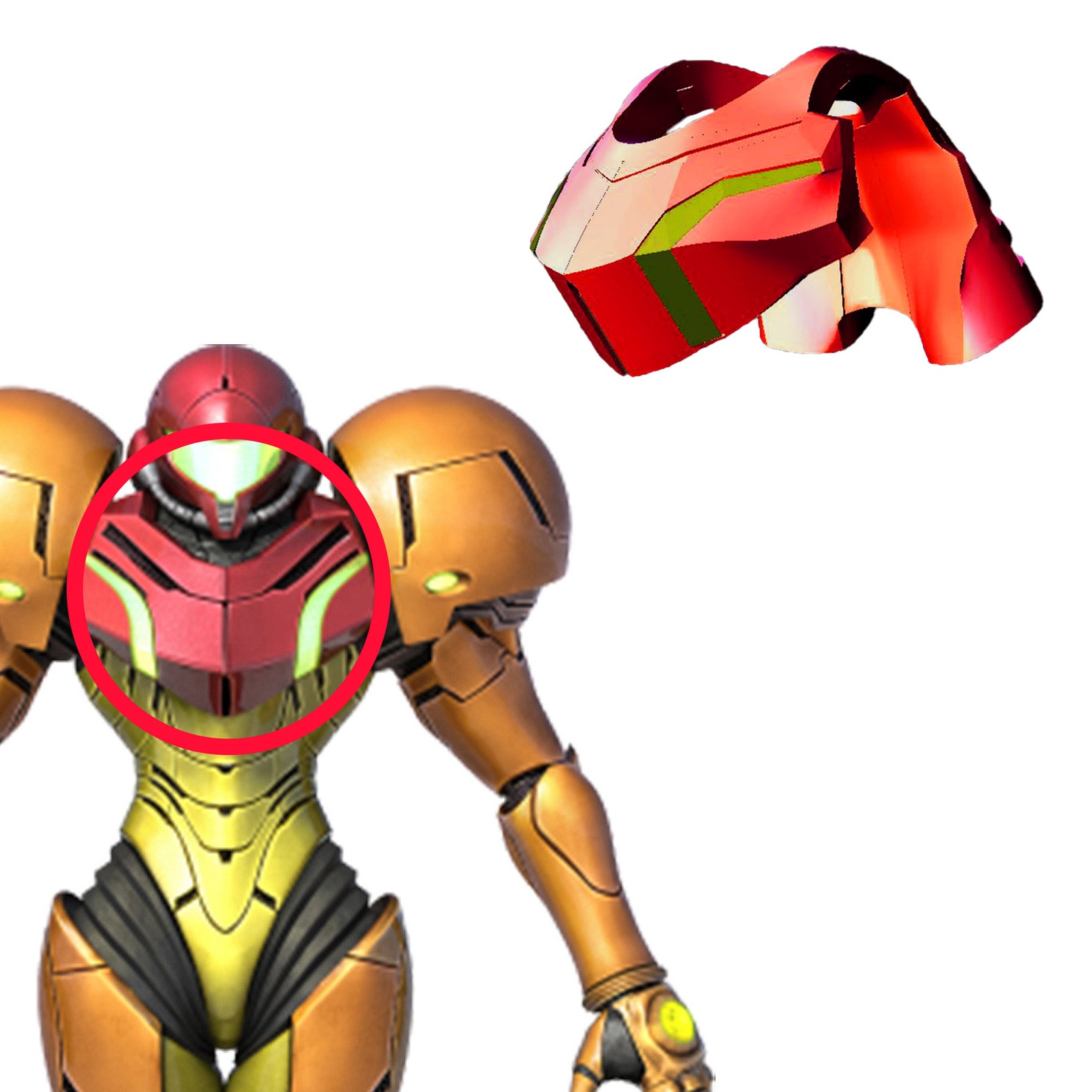 Adjustable Samus Armor 3D Model for Cosplay - Chest Armor - Etsy