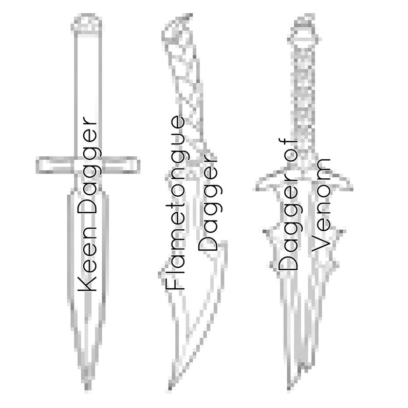 Critical Role Dagger Lineart and 3D Models - Etsy