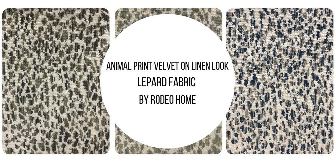 Lepard Fabric | Animal Print Velvet on Linen Look Fabric | Upholstery ...