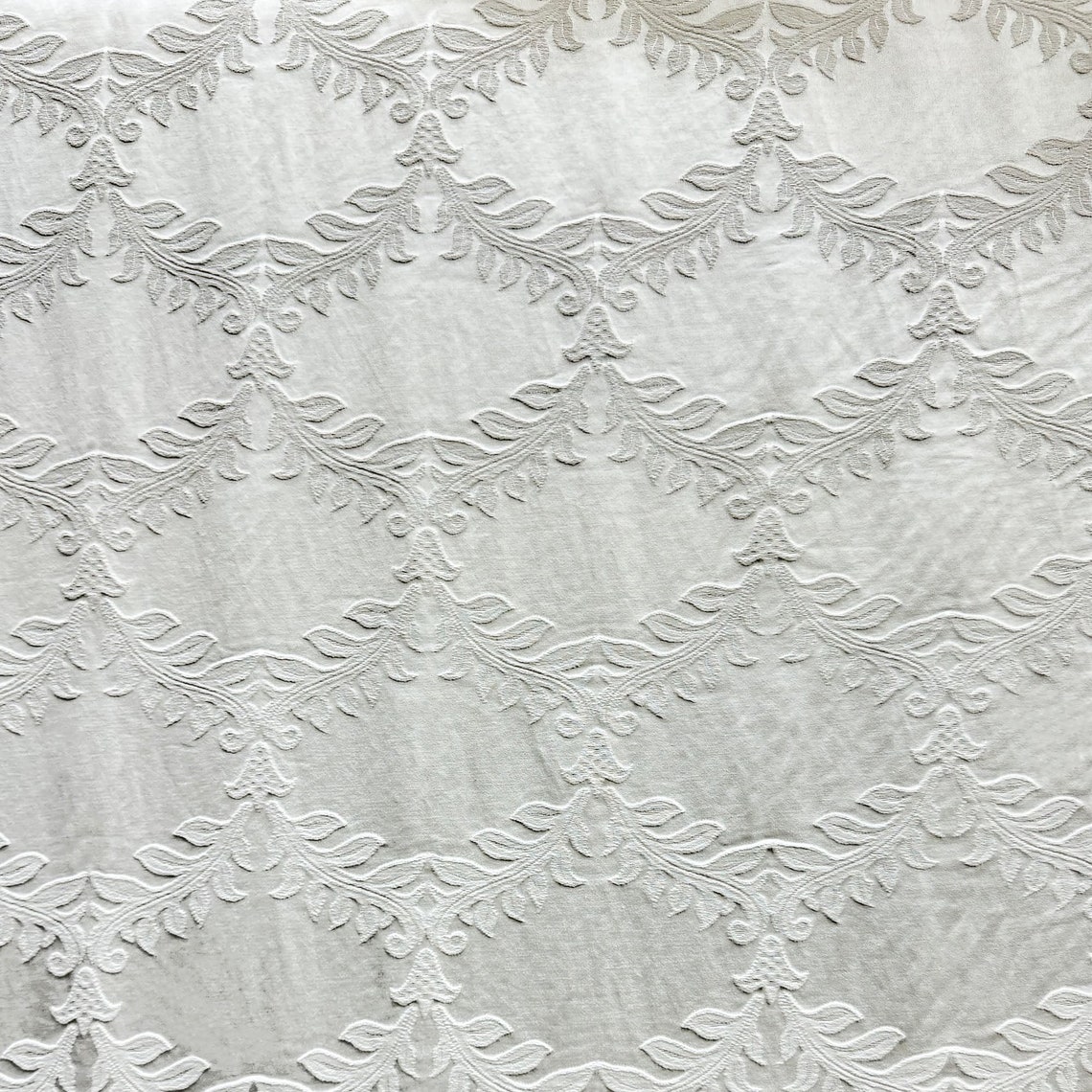 Diamond Fabric | Embossed Floral Diamond Shape Fabric | Drapery ...