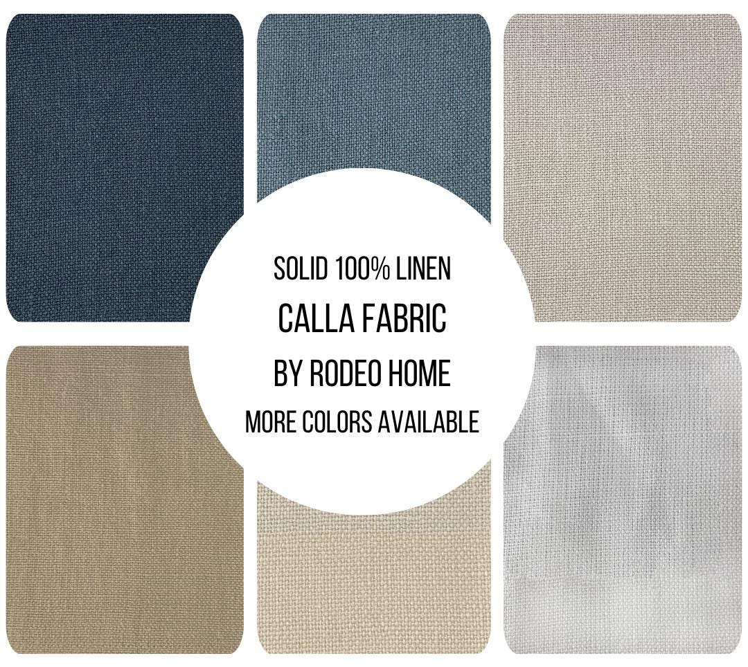 Calla Fabric | Solid 100% Linen Fabric | Drapery & Curtain Fabric and ...