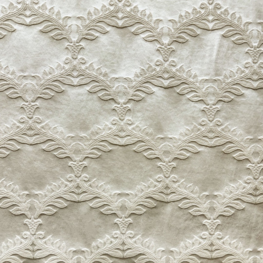 Diamond Fabric | Embossed Floral Diamond Shape Fabric | Drapery ...
