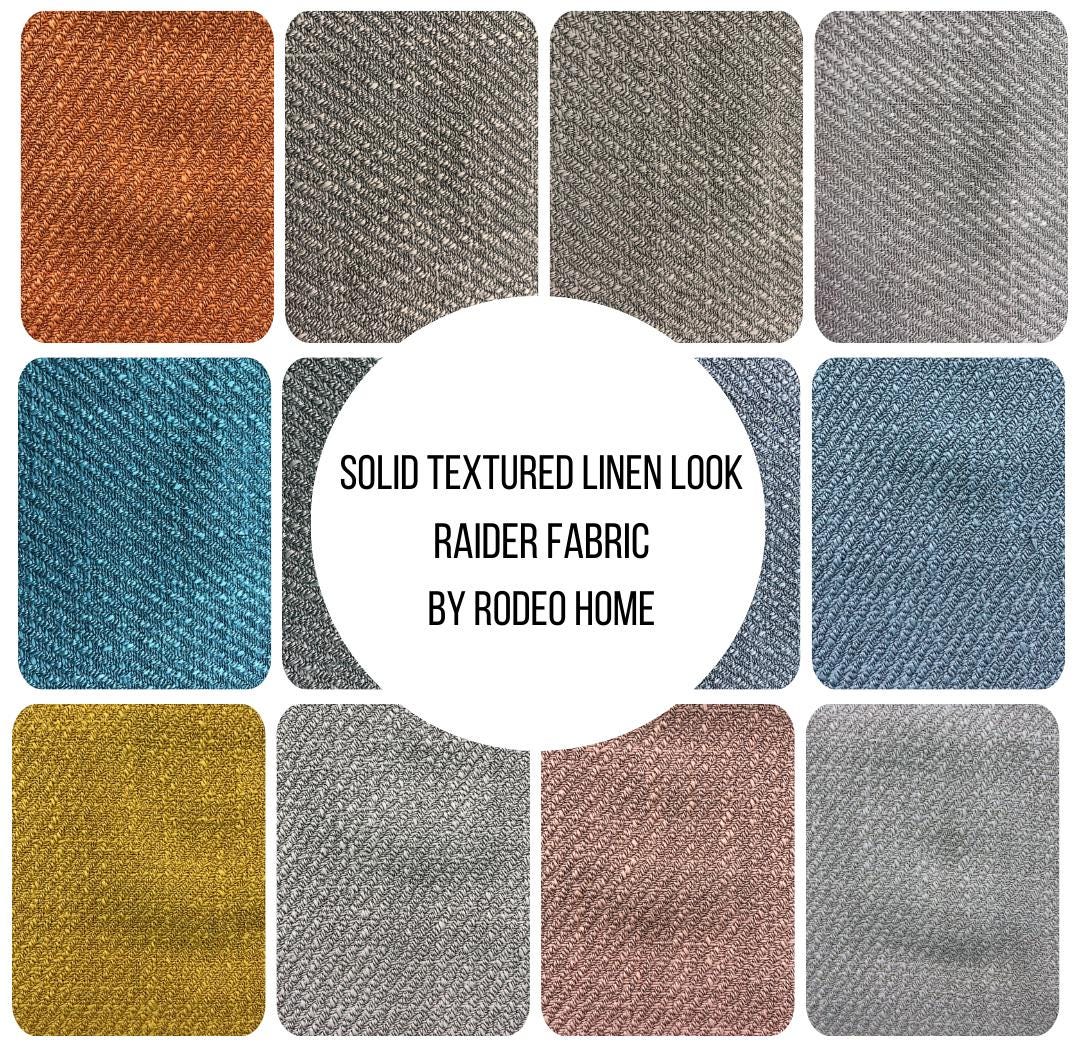 Raider Fabric | Solid Textured Linen Look - Etsy