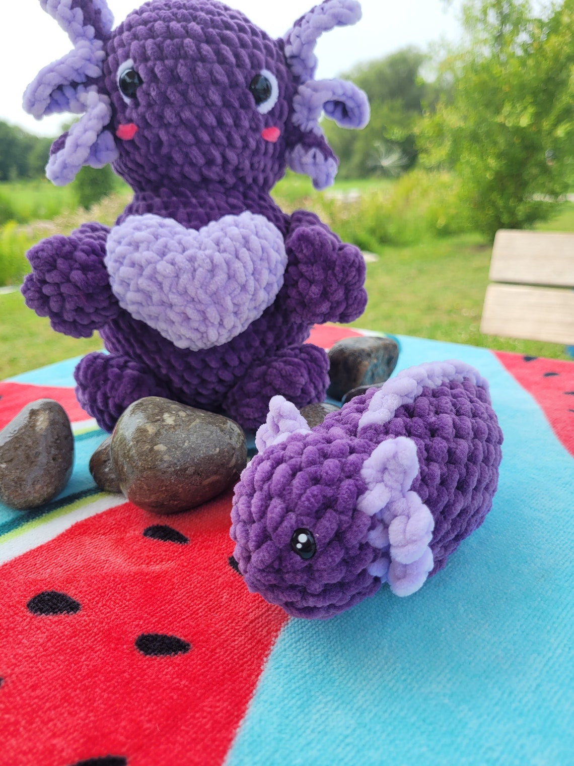 Axolotl Plushie for Kids Cute Kawaii Axolotl for Birthday Gift Crochet ...
