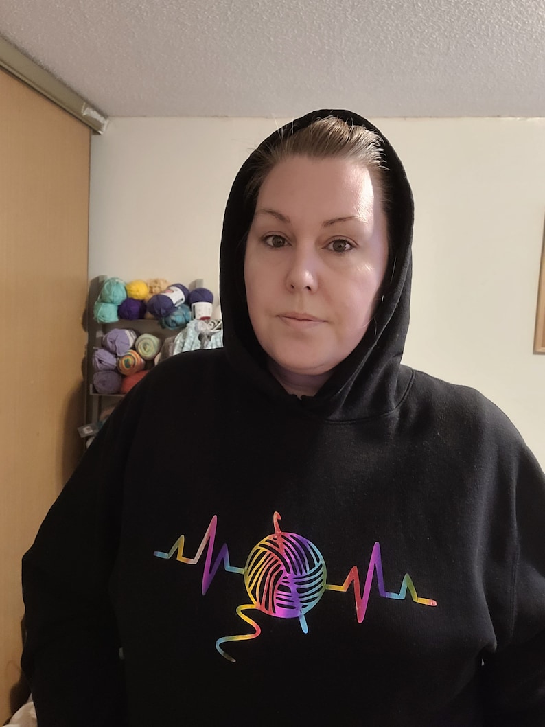 Crochet Hoodie, Sweater Lifeline Logo - Etsy