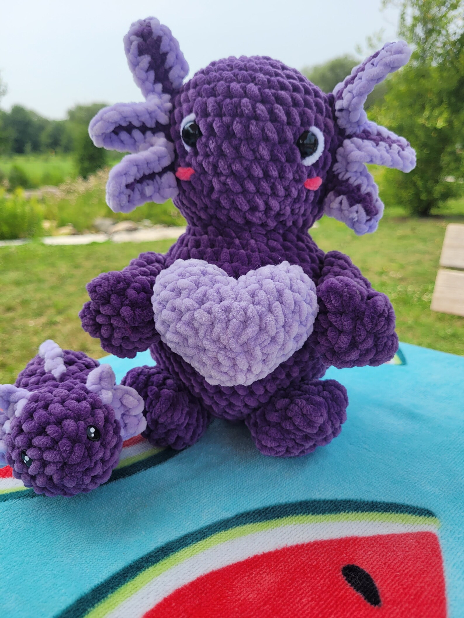 Axolotl Plushie for Kids Cute Kawaii Axolotl for Birthday Gift Crochet ...