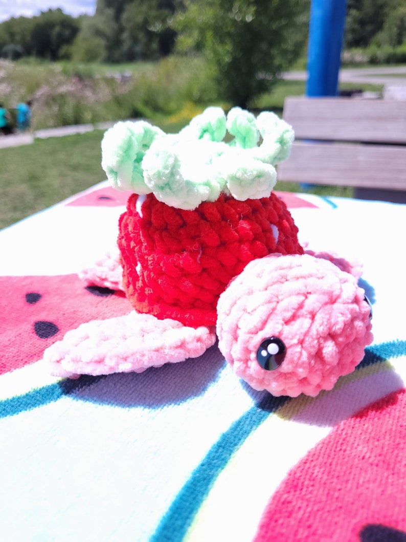 Crochet Turtles, Strawberry and Watermelon Turtle - Etsy