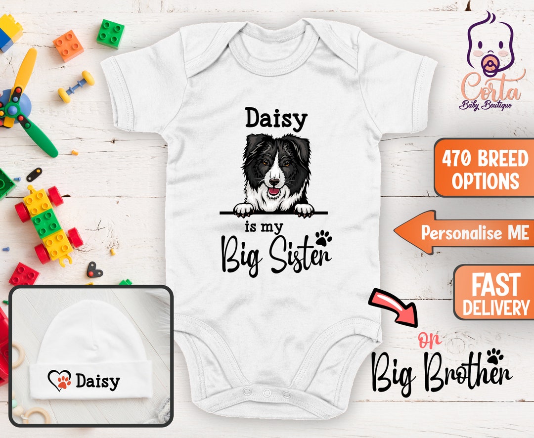 Personalised Dog Name Baby Grow Customised Cat Name Baby Vest Baby ...
