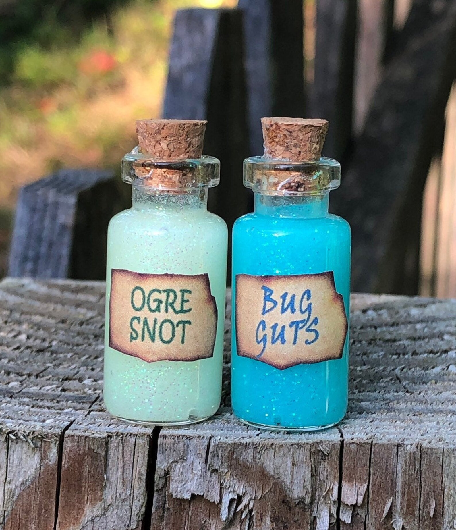 Glow Potions / Ogre Snot / Bug Guts / Miniature Halloween | Etsy