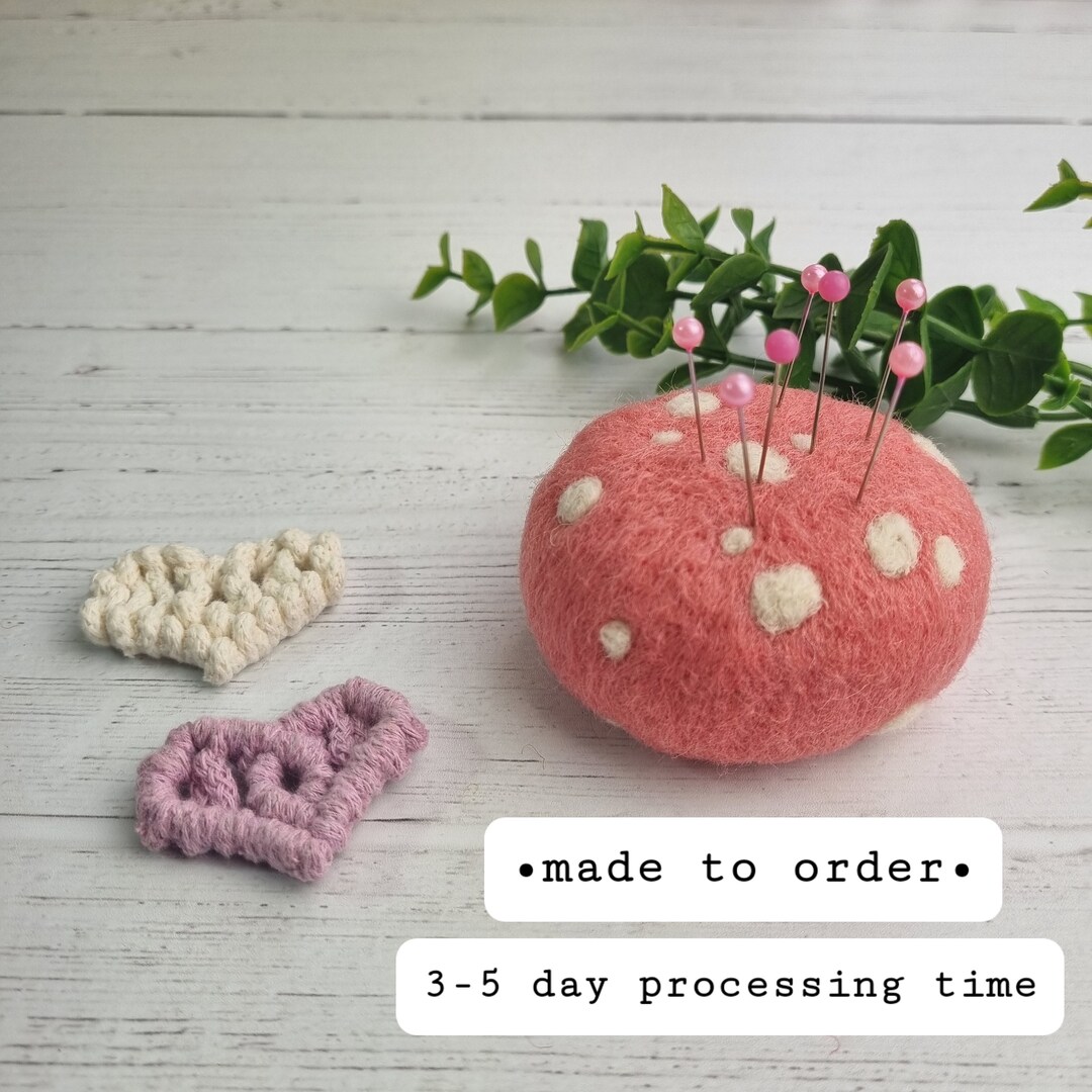 Made to Order Needle Felted Toadstool Pin Cushion Mushroom Pin Cushion ...