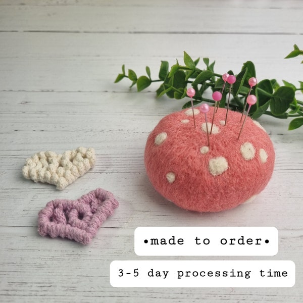 Needle Felted Pin Cushions - Etsy UK