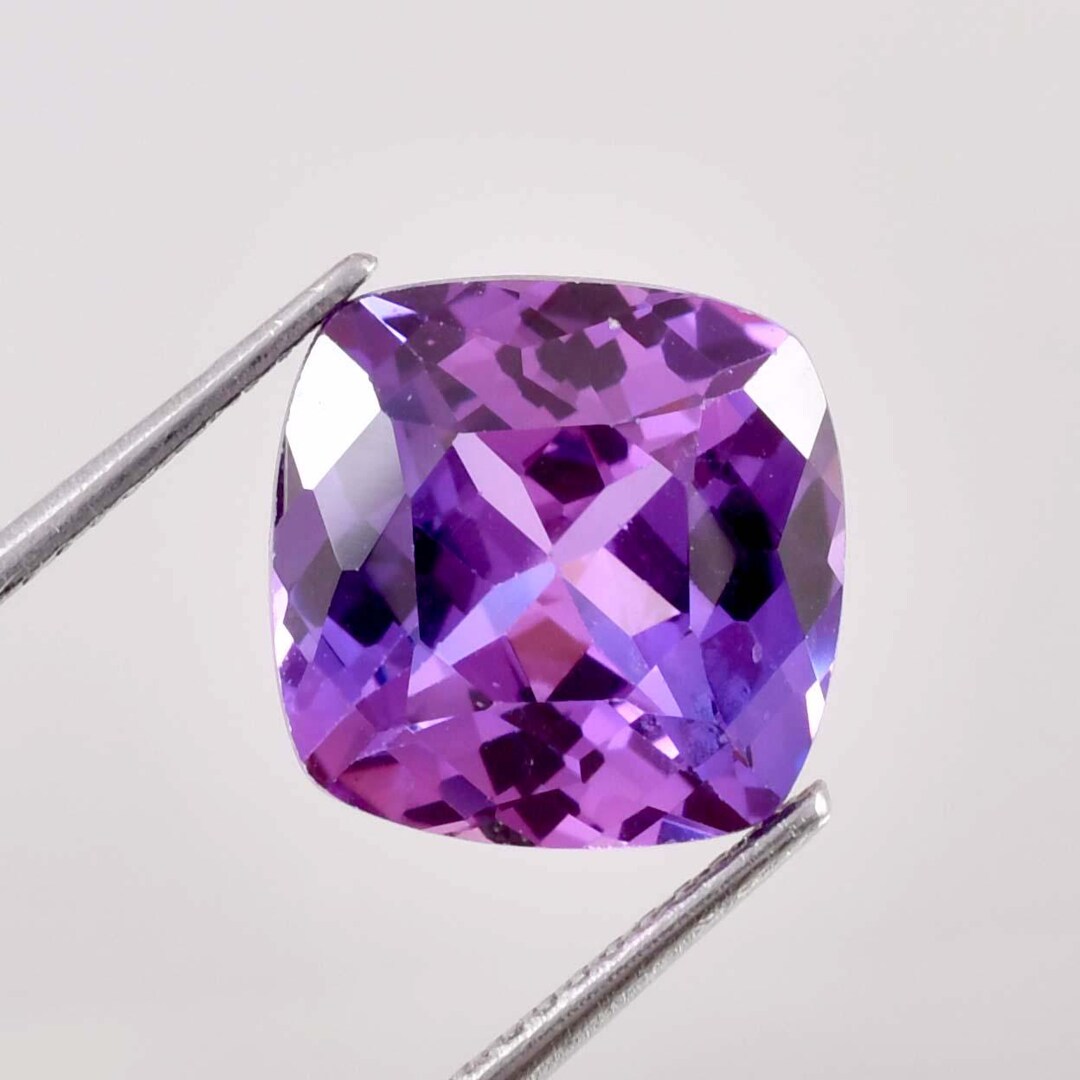6.05 Ct Flawless Ceylon Purple Pink Bi-color Sapphire Cushion Cut Loose ...