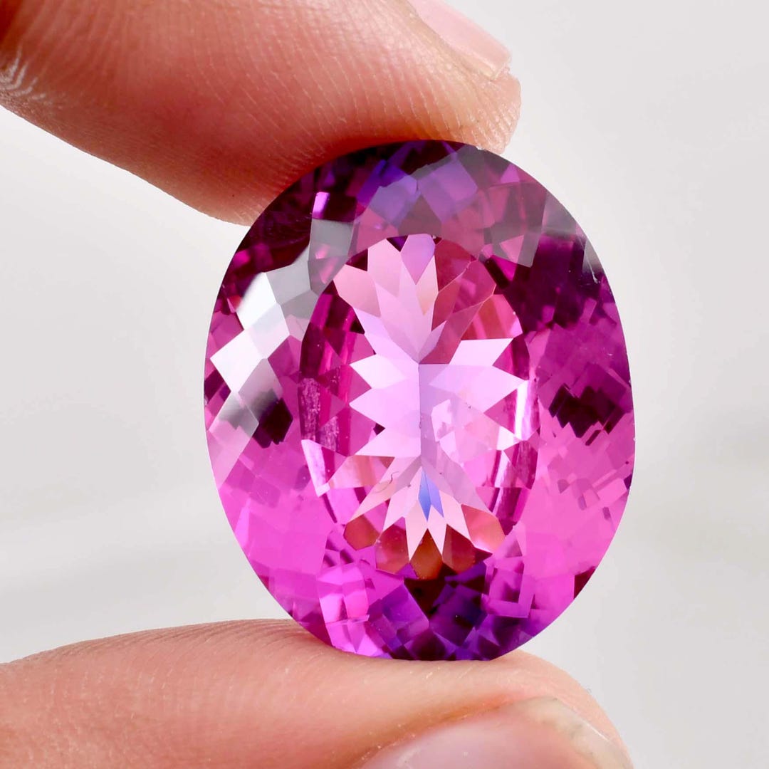 35.20 Ct Flawless Ceylon Purple Pink Bi-color Sapphire Oval Cut Loose ...
