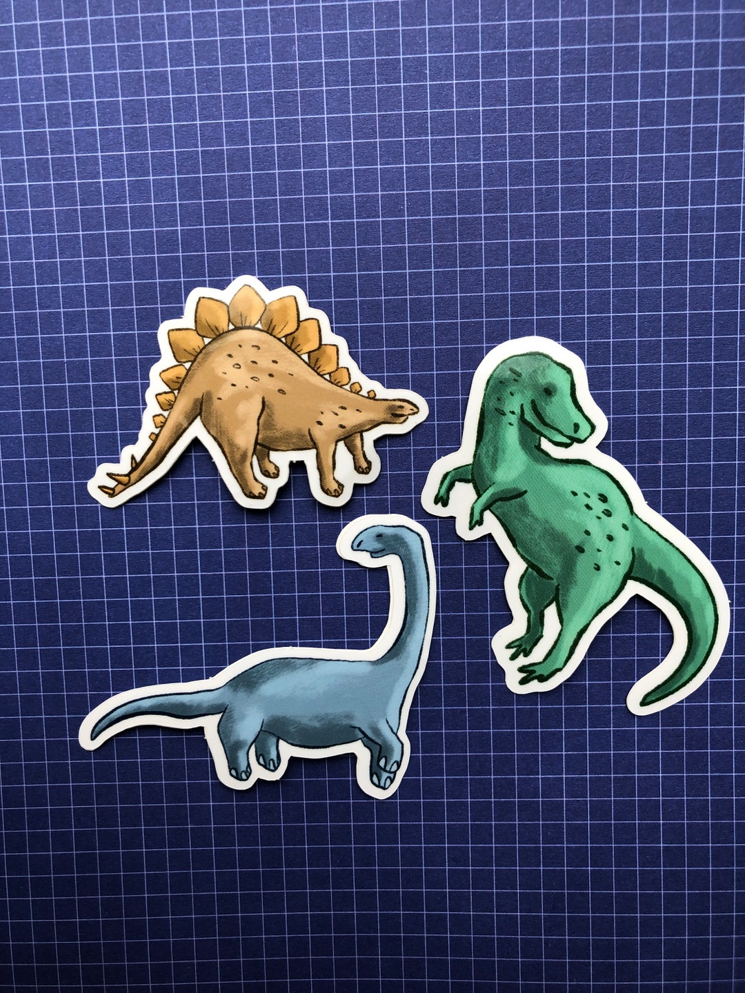 Happy Dinosaurs 3pc Sticker Set - Etsy