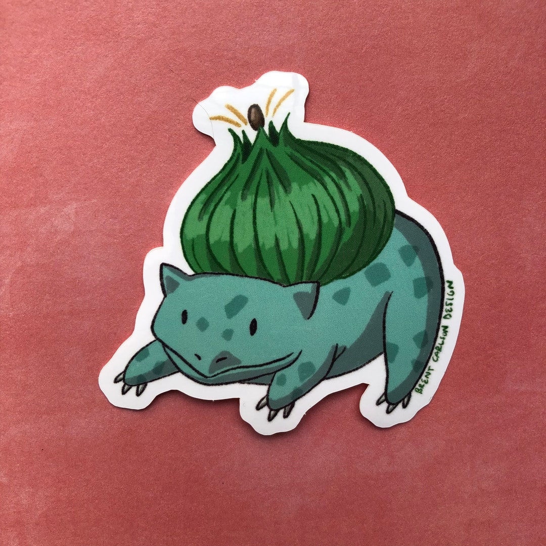 Grass Monster Vinyl Sticker - Etsy