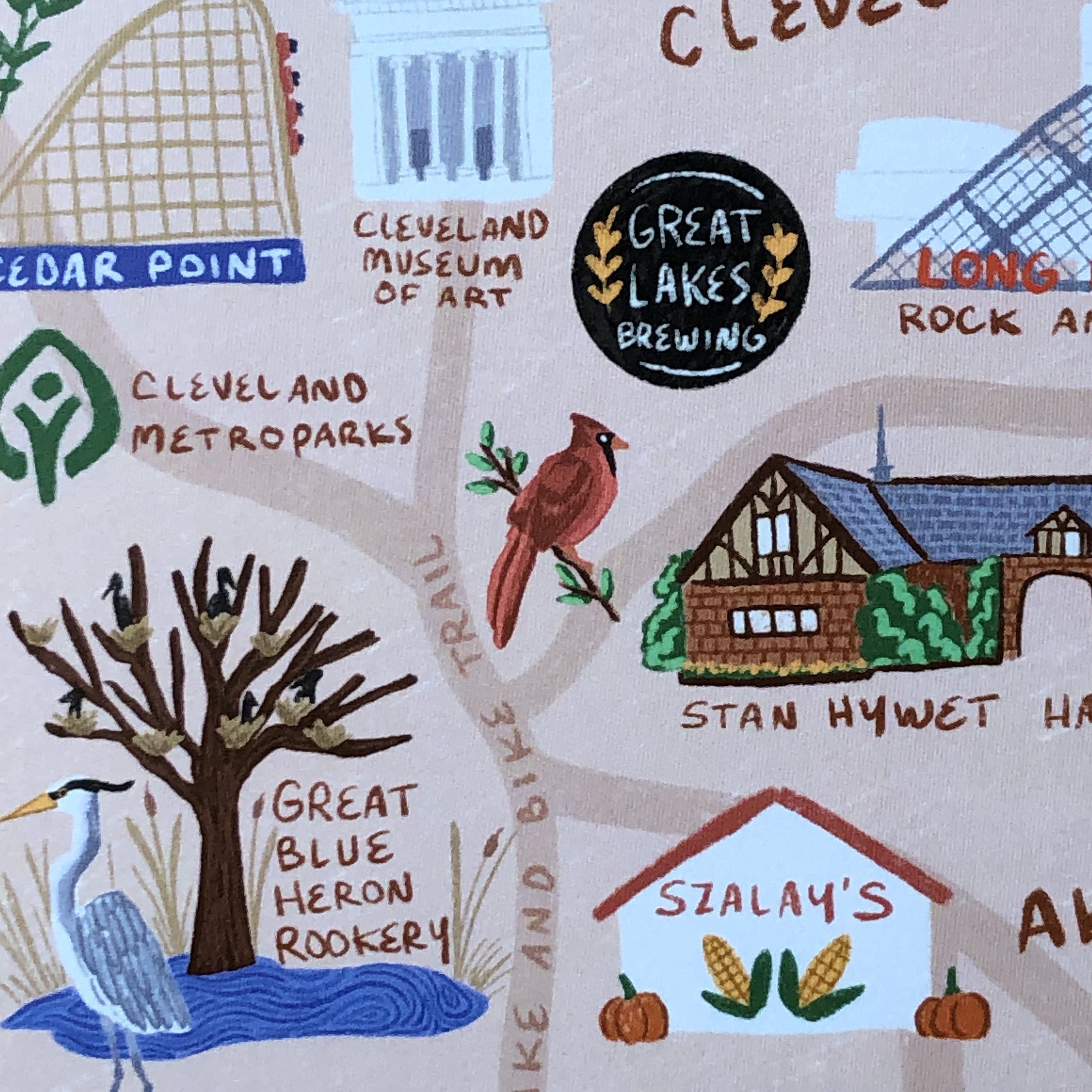 Northeast Ohio Map 8x10 Print - Etsy