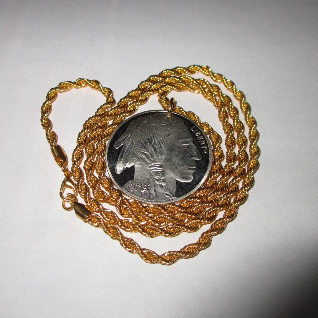 Native American Made Necklace Sliver Plated Silver Coin Including 30 ...