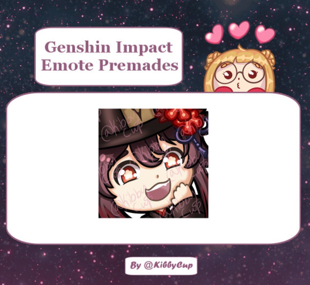 Hutao Genshin Impact Emote Twitch Discord Streamer - Etsy Australia
