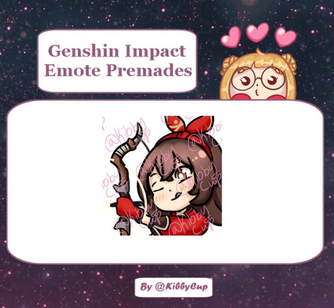 Amber Genshin Impact Emote Twitch Discord Streamer - Etsy